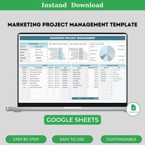 Marketing Project Management Template, Digital Download, Editable ...