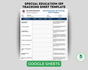 IEP Tracker - Etsy