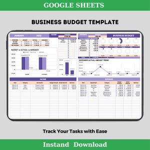 Business Budget Template, Editable Google Sheets for Financial Planning ...