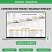 Construction Project Roadmap Template, Editable Google Sheets for ...