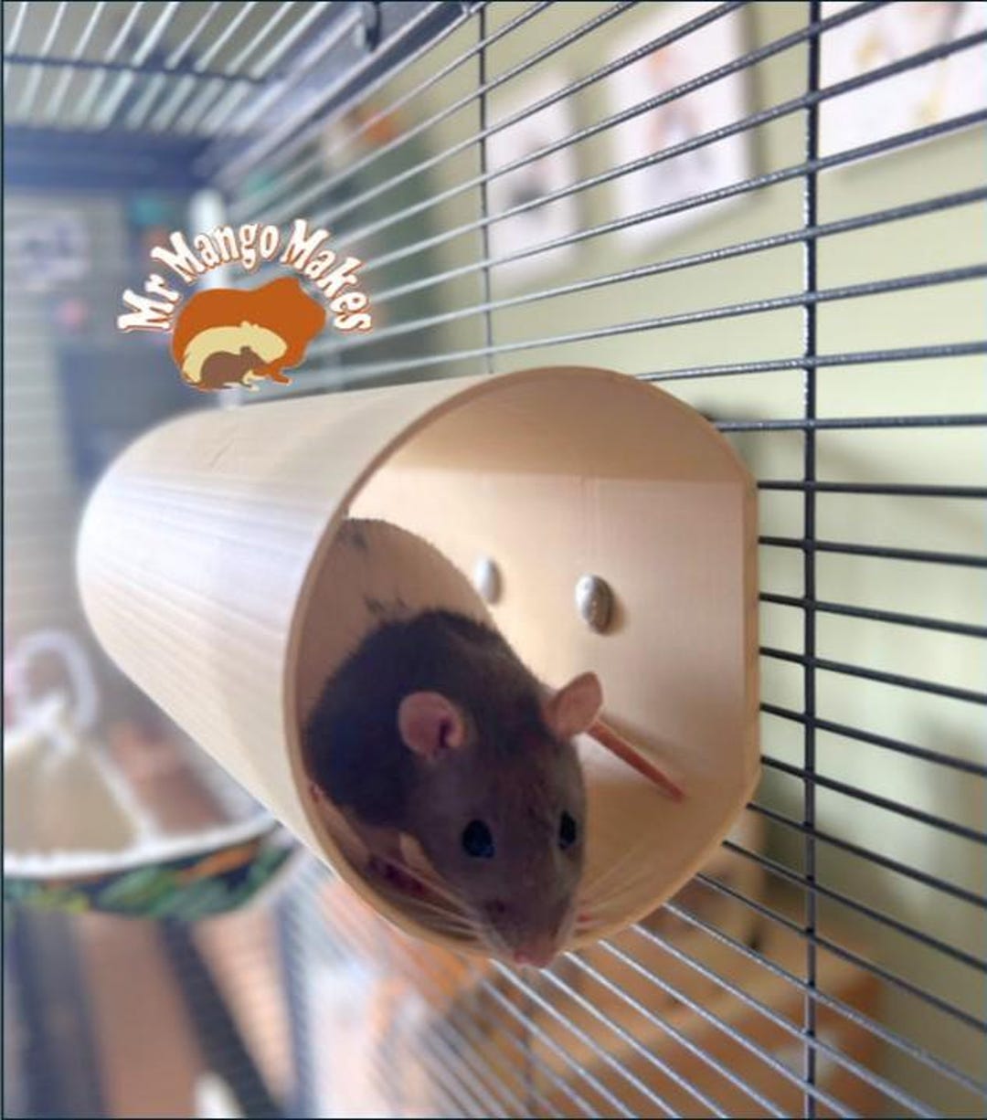 Rat Cage Mounted Tunnel, Mouse Tunnel, Rat Hide, Small Animal ...