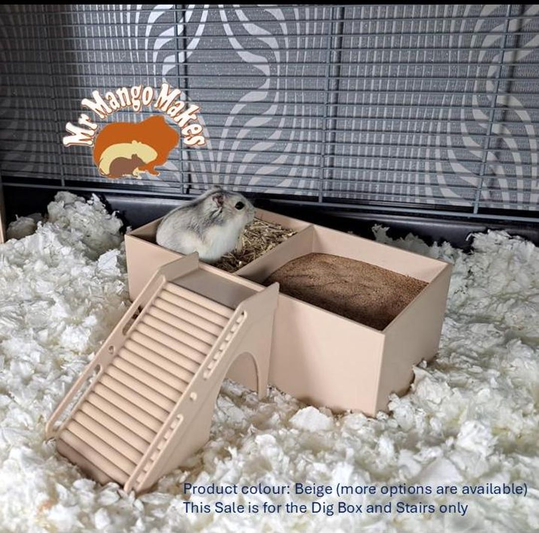 Hamster Dig Box, Sand Bath, Sand Box, Hamster Stairs, Hamster Ladder ...