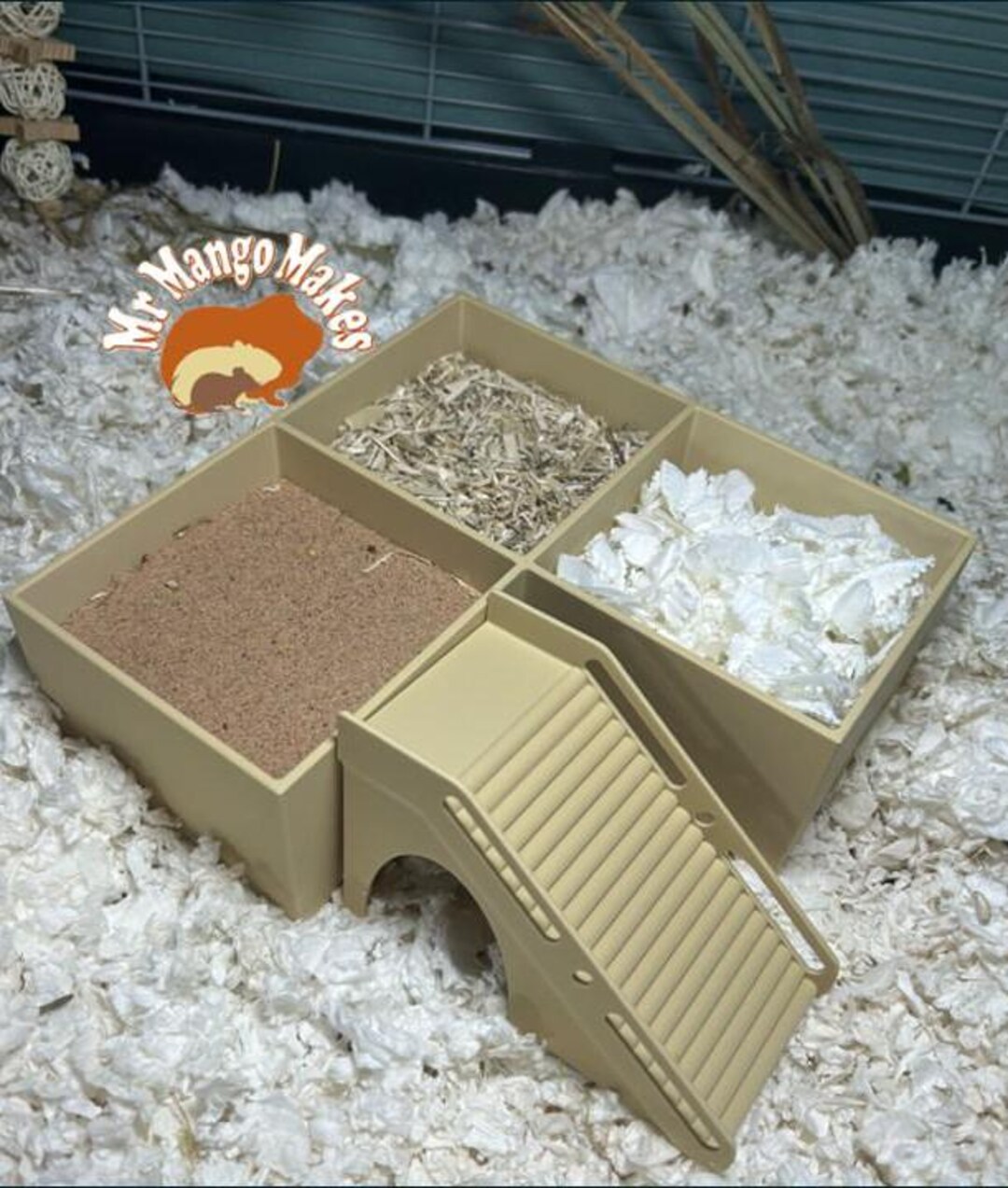 Dig Box Hamster, 3 Chamber Dig Box, Hamster Sand Bath, Mouse, Gerbil - Etsy