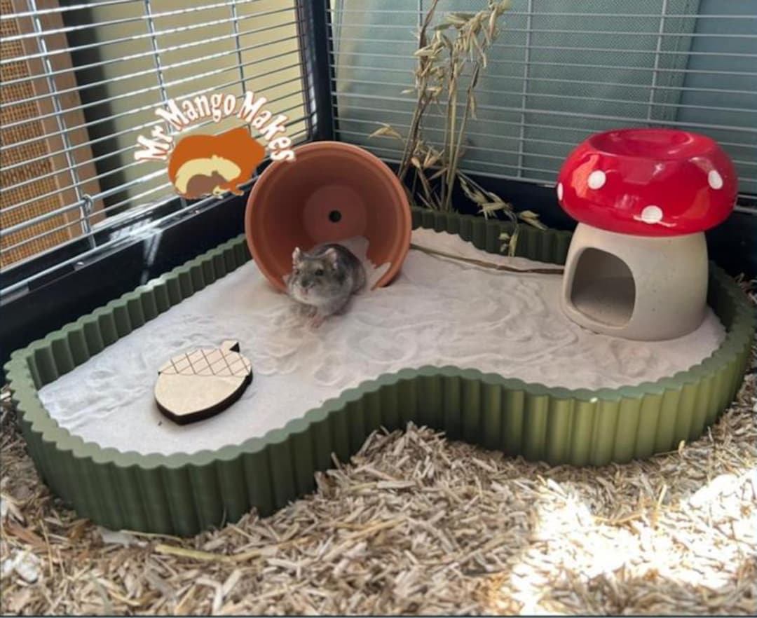 Hamster Sand Bath, Hamster Corner Sand Tray, Small Animal Sand Bath ...