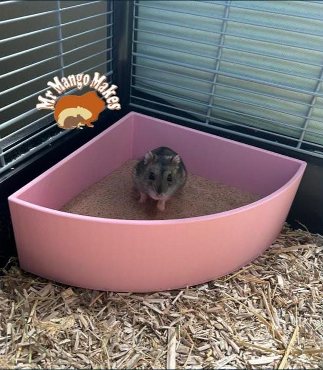 Hamster Corner Sand Bath, Hamster Corner Dig Box, Small Animal Sand ...