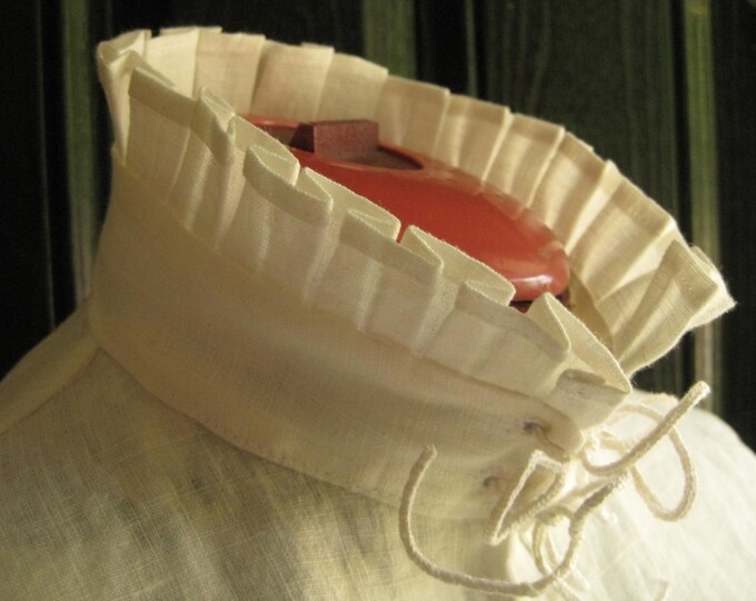 Elizabethan Linen Partlet Suitable for Middle Class, Box Pleated Ruffle ...