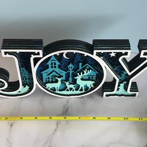 JOY - Layered Christmas Decoration - Etsy