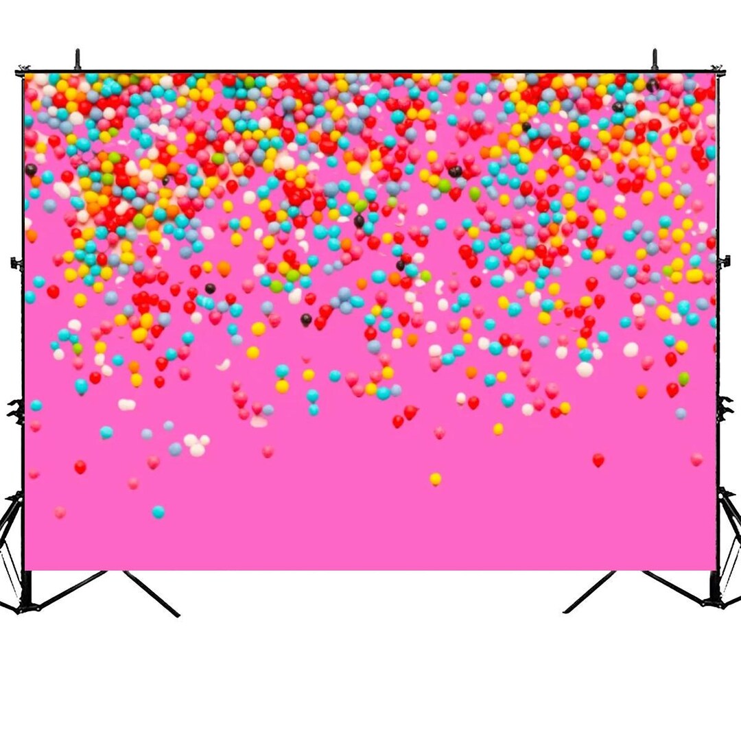 Candy Party Photography Backdrop Pink Nerds Multi Color Picture ...