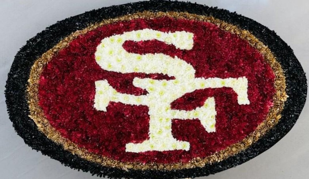 A CUSTOM MADE San Francisco 49er's Team Floral for Funeral, Grave and ...