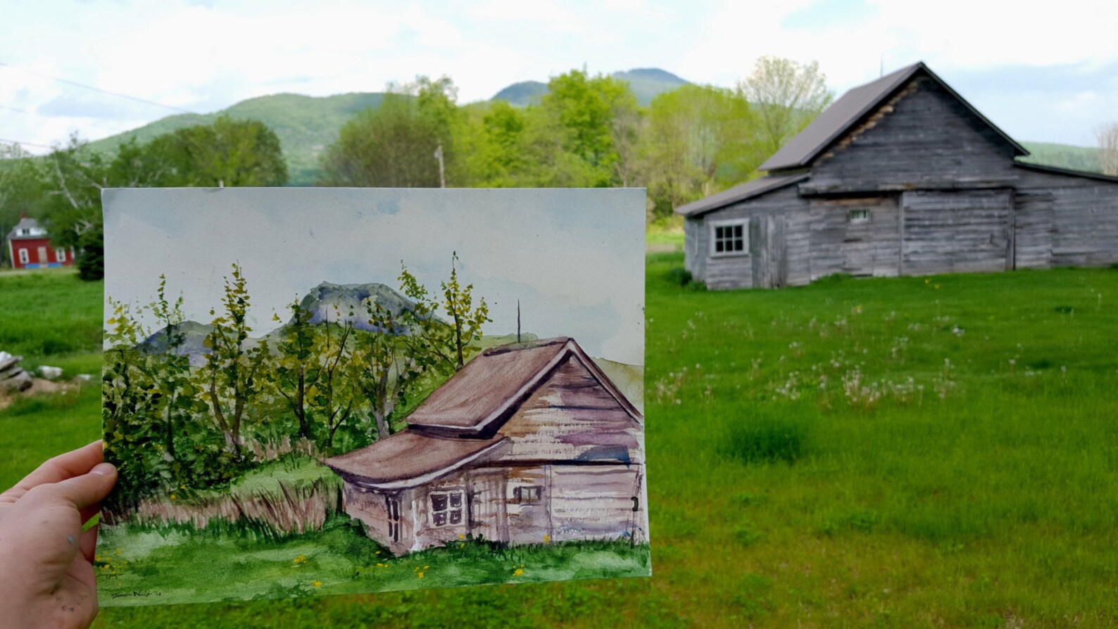 Vermont Watercolor Landscape Painting Dorset Vermont - Etsy