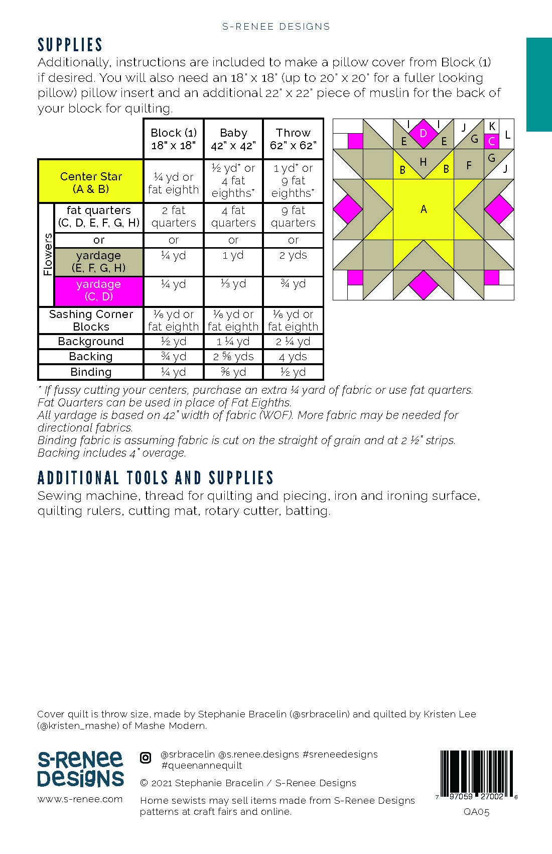 Queen Anne Quilt Pattern PDF Download - Etsy