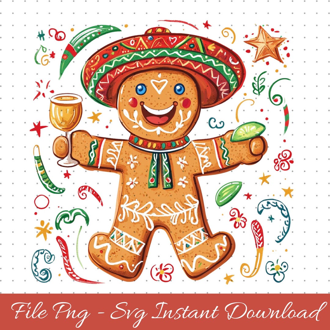 Mexican Gingerbread Man Png, Feliz Navidad, Mexican Christmas Png ...