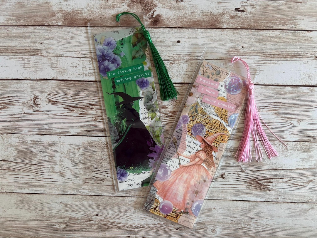 Wicked / Wizard of Oz Inspired Handmade Bookmarks, Set of 2 – “one ...