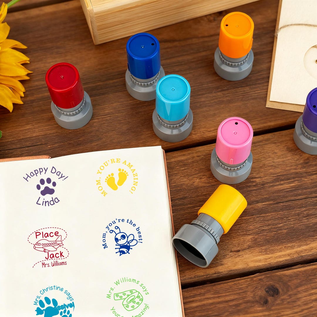Personalized Teacher Appreciation Stamps, Custom Teacher Stamps, Back ...