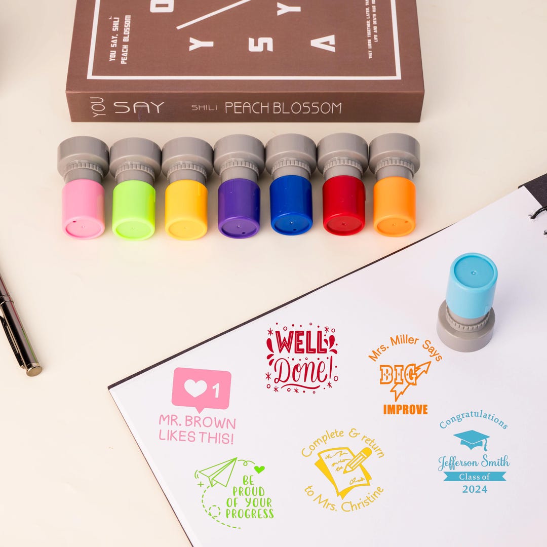 Teacher Name Stamp Personalized/custom Teacher Gifts/teacher Comment ...