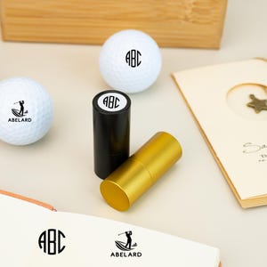 Custom Golf Ball Stamp Box, Personalized Golf Stamps, Gift for Golfer, Golf Ball Marker, Golf ...