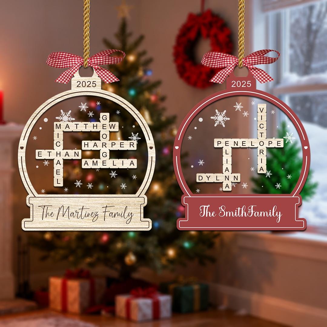 Custom Family Scrabble Christmas Ornament,personalized Family Shaker ...