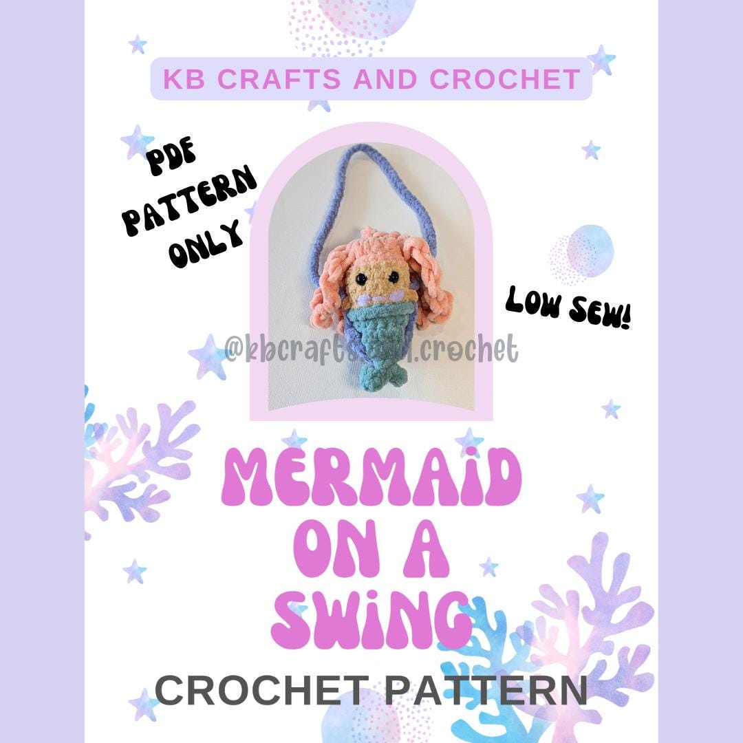 Mermaid on a Swing Crochet Pattern, PDF PATTERN, Crochet Amigurumi ...