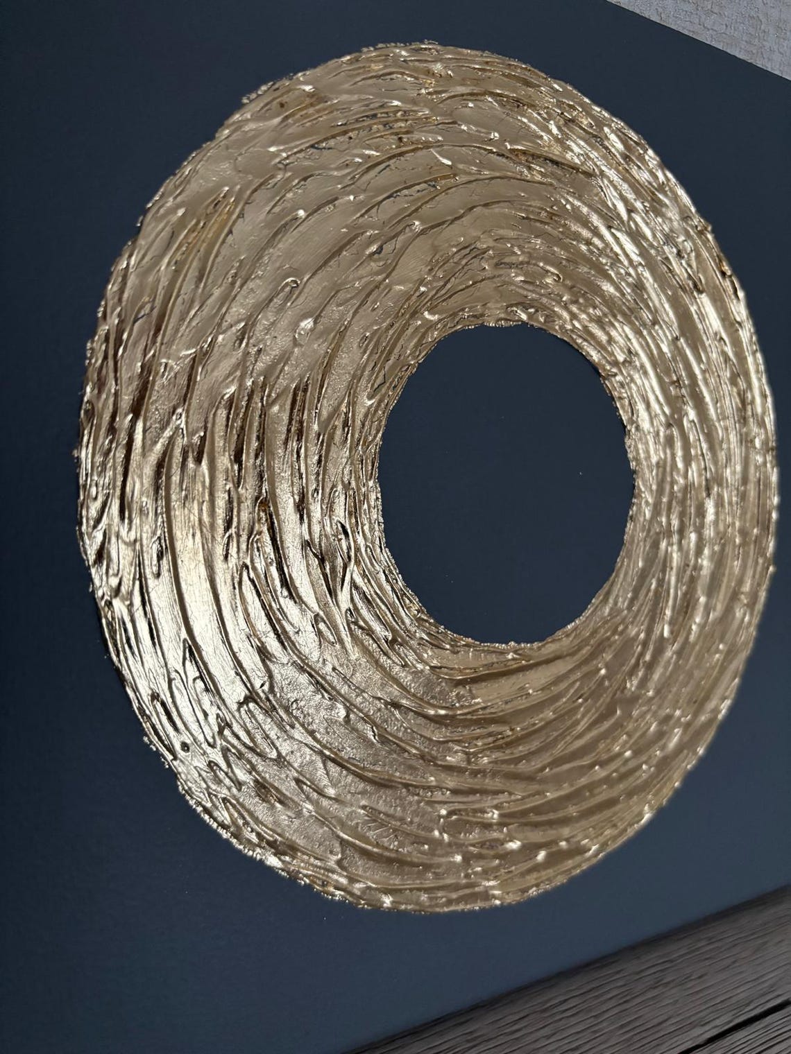 Textured Gold Wall Art, Textured Abstract Plaster Painting, Minimalist ...