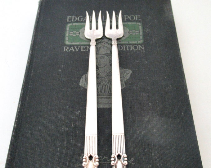 Antique Silverplate Cocktail Forks, Astrid 1945 by National Silver Co ...