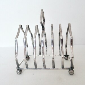 Antique Art Deco English Toast Rack, Silverplate 6 Slice Toast Bread ...