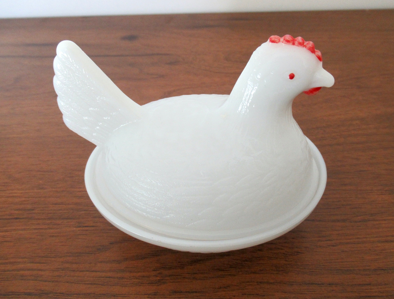 Vintage Milk Glass Chicken Rooster Dish Covered Lidded Bowl - Etsy