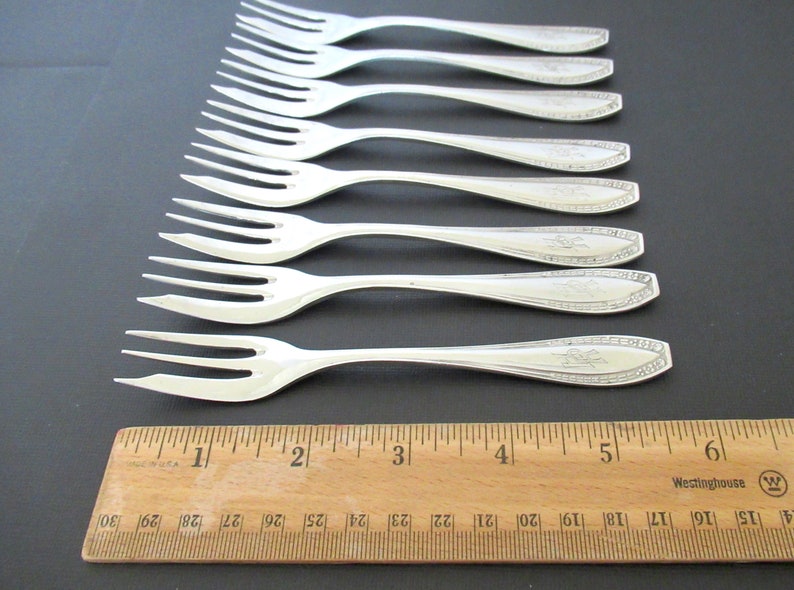 Antique Pastry Forks HR Monogram Wellner Alpacca Germany Set | Etsy