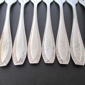 Antique Pastry Forks HR Monogram, Wellner Alpacca Germany, Set of 8 ...