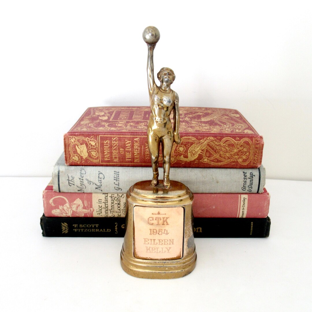 1954 Brass Trophy, Vintage 1950's Womens Basketball Figural Trophy - Etsy