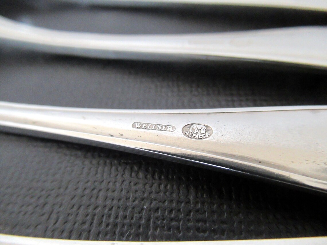 Antique Pastry Forks HR Monogram Wellner Alpacca Germany Set | Etsy