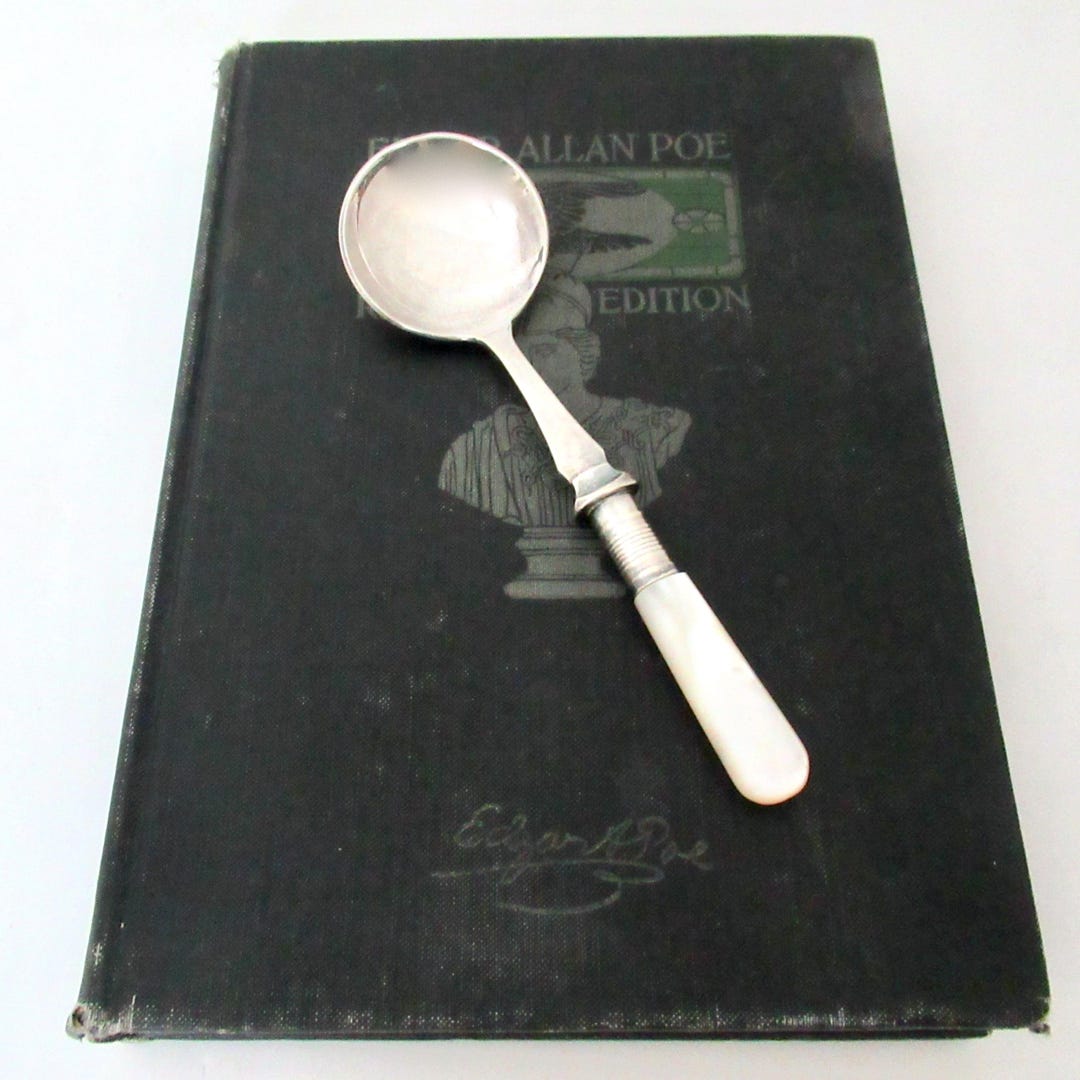 Antique English Spoon Mother of Pearl Handle With Silverplate Bowl ...