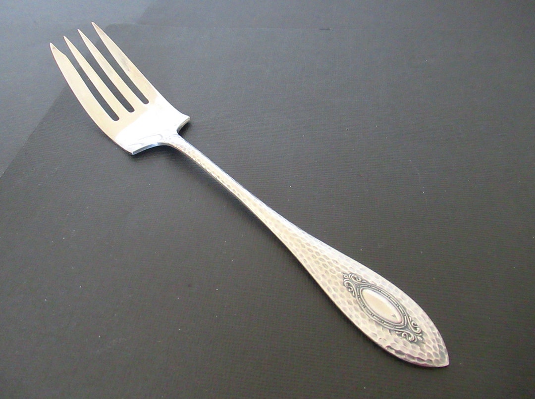 Antique Serving Fork, Spartan 1919 by Gee-esco Silverplate, Hammered ...