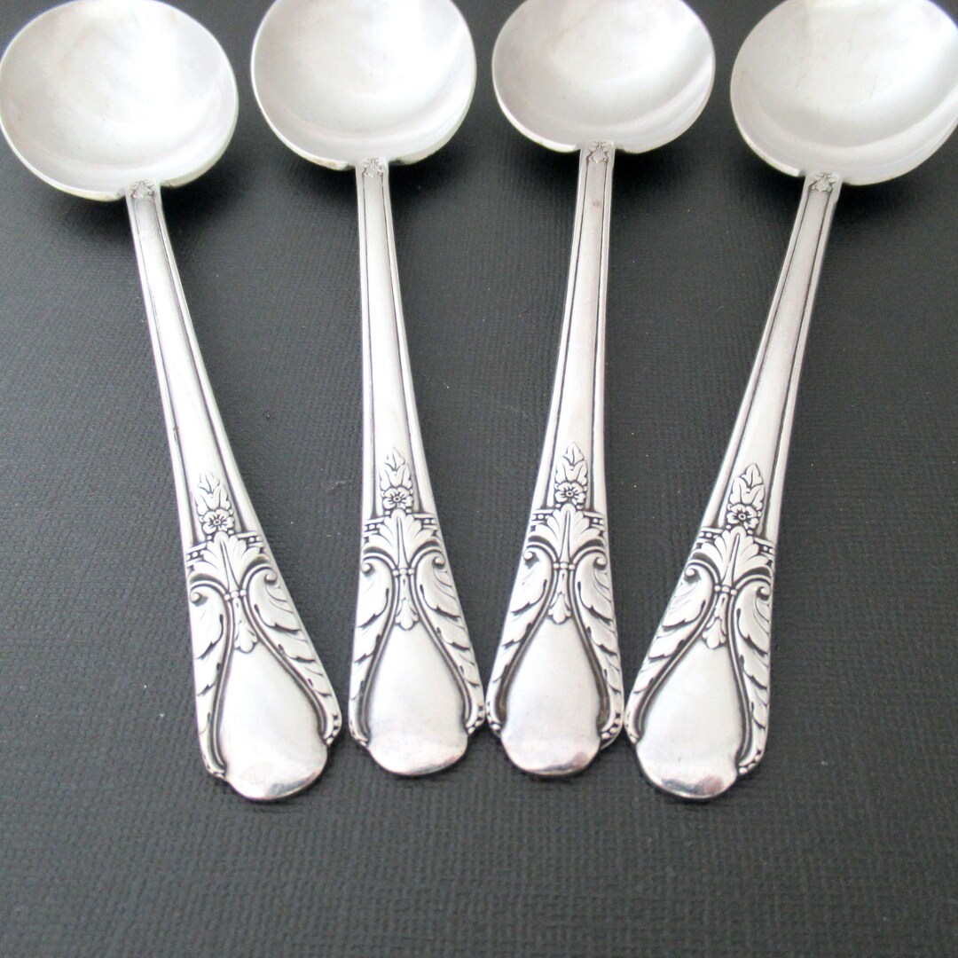 Antique Silverplate Soup Spoons: Avalon 1940 Wm Rogers, Set of 4 - Etsy