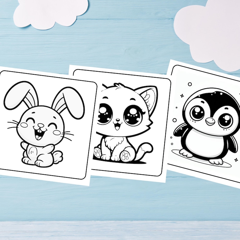 Printable Animal Coloring Book Cute Animal Coloring Pages Bold Easy ...