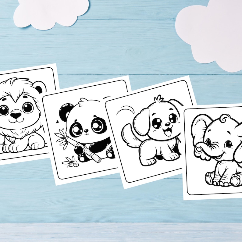Printable Animal Coloring Book Cute Animal Coloring Pages Bold Easy ...
