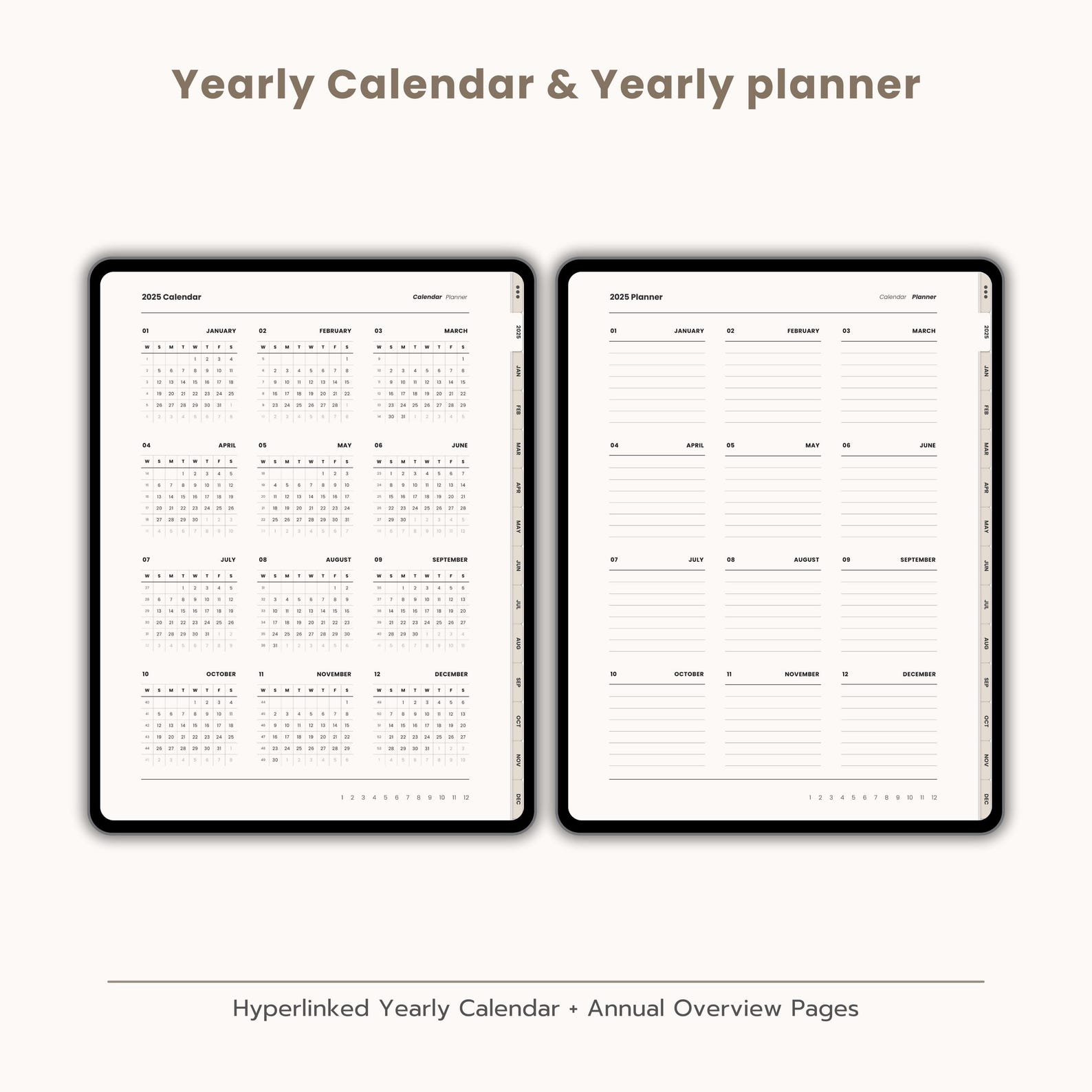 2025-2026 Weekly Digital Planner, iPad Goodnotes, Minimalist Aesthetic ...