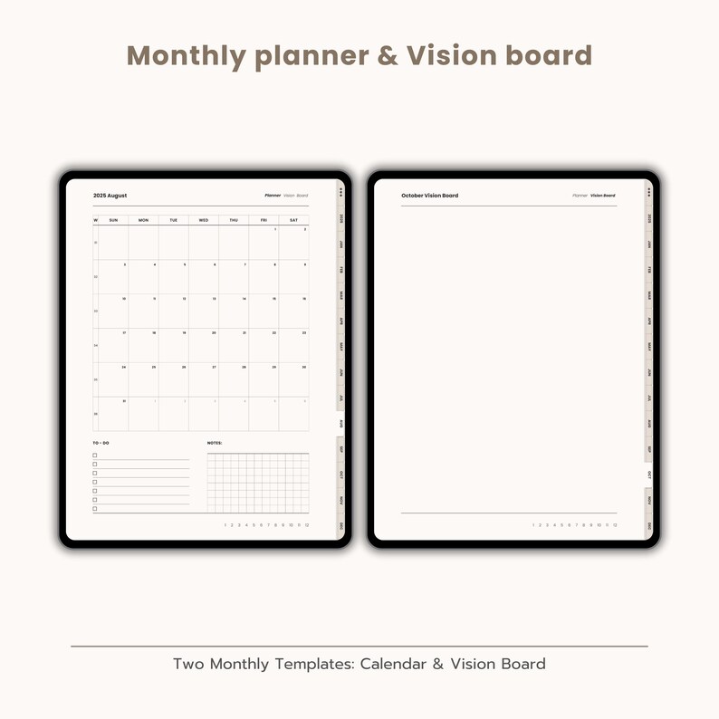 2025-2026 Weekly Digital Planner, iPad Goodnotes, Minimalist Aesthetic ...