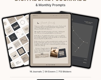 365 Days Digital Journal: Daily Prompts, Mood Tracker (goodnotes ...