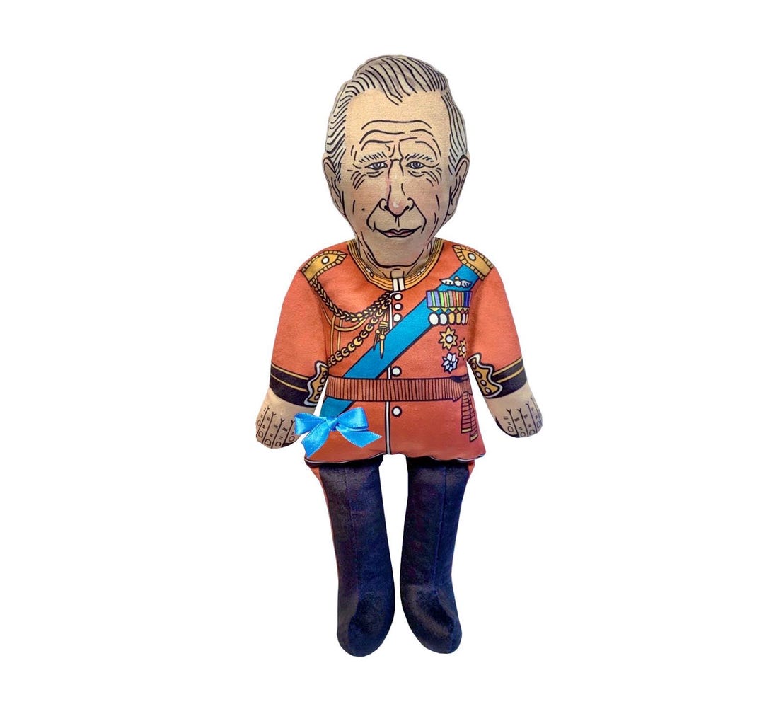King Charles III Doll, King Charles Plush Doll, Textile Plush Doll ...