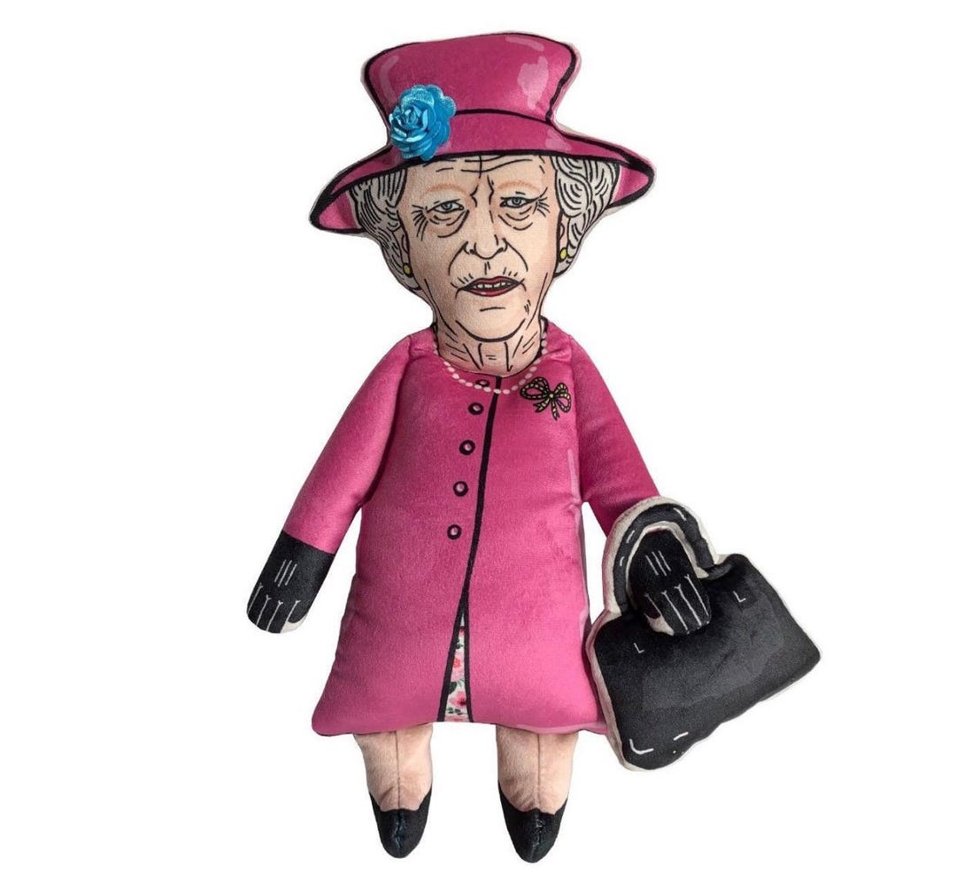 Queen Elizabeth II Doll, Textile Plush Doll, Stuffed Textile Doll ...