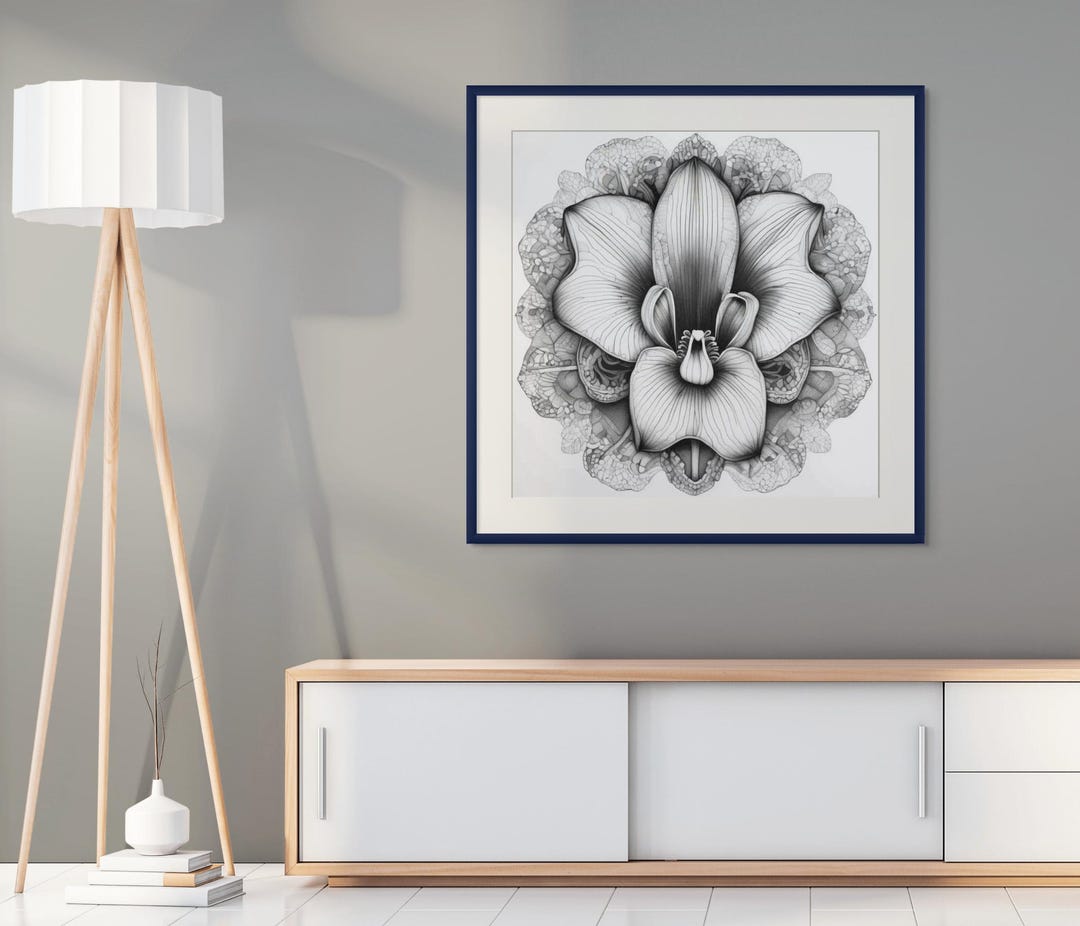 Orchid Botanical Print: Farmhouse Kitchen Wall Art (digital Download - Etsy