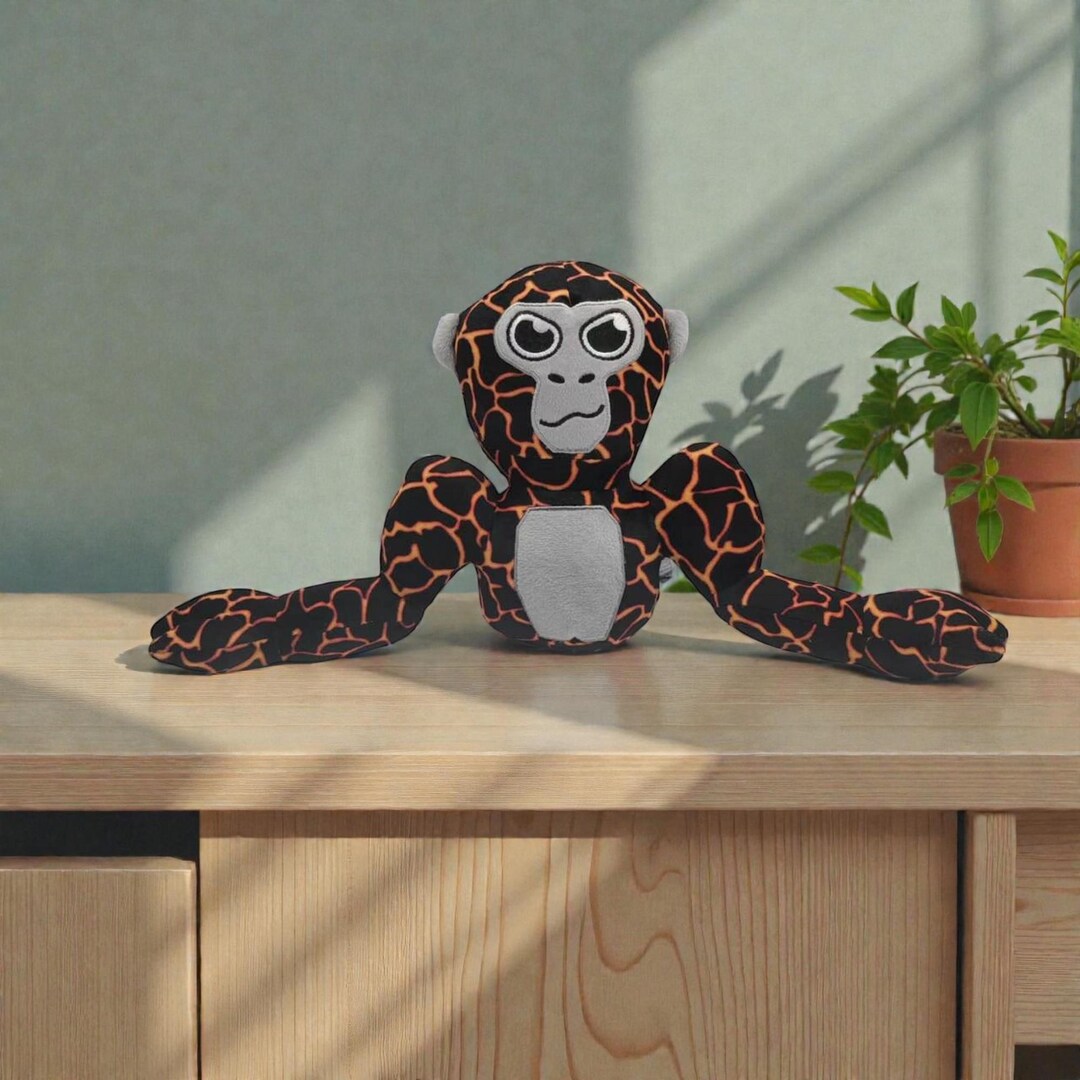 Gorilla Tag Monke Plush Toy, Lava Pattern Chimpanzee Stuffed Doll, Game ...