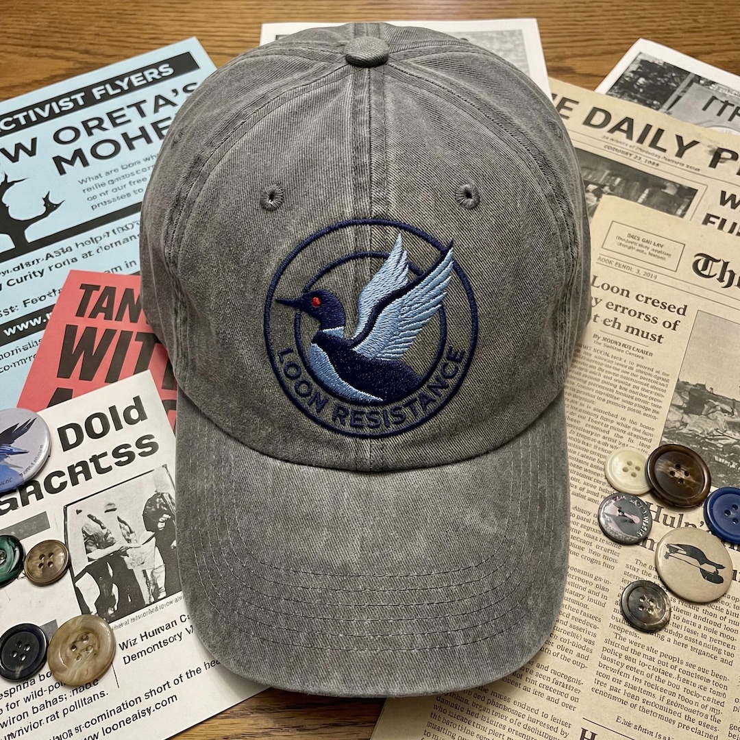 Loon Resistance Hat, Embroidered Wash Dad Cap, Avian Uprising Apparel ...