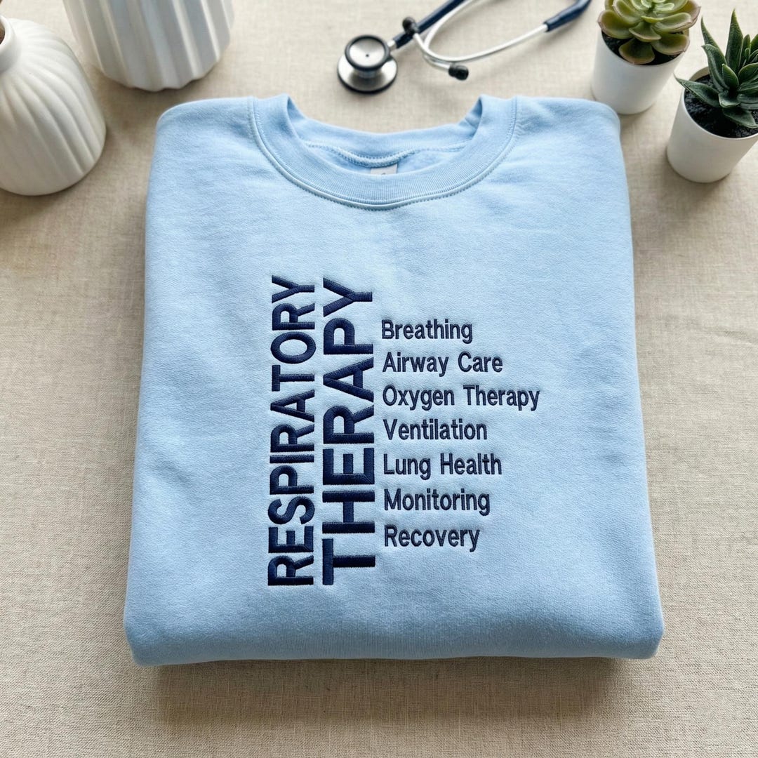 Embroidered Respiratory Therapy Sweatshirt, RT Student Gift, Lung ...