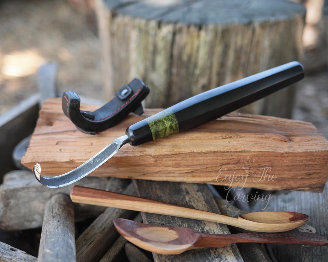 Hand Forged Spoon Carving Hook Knife | Woodworking Hand Tools | Razor ...