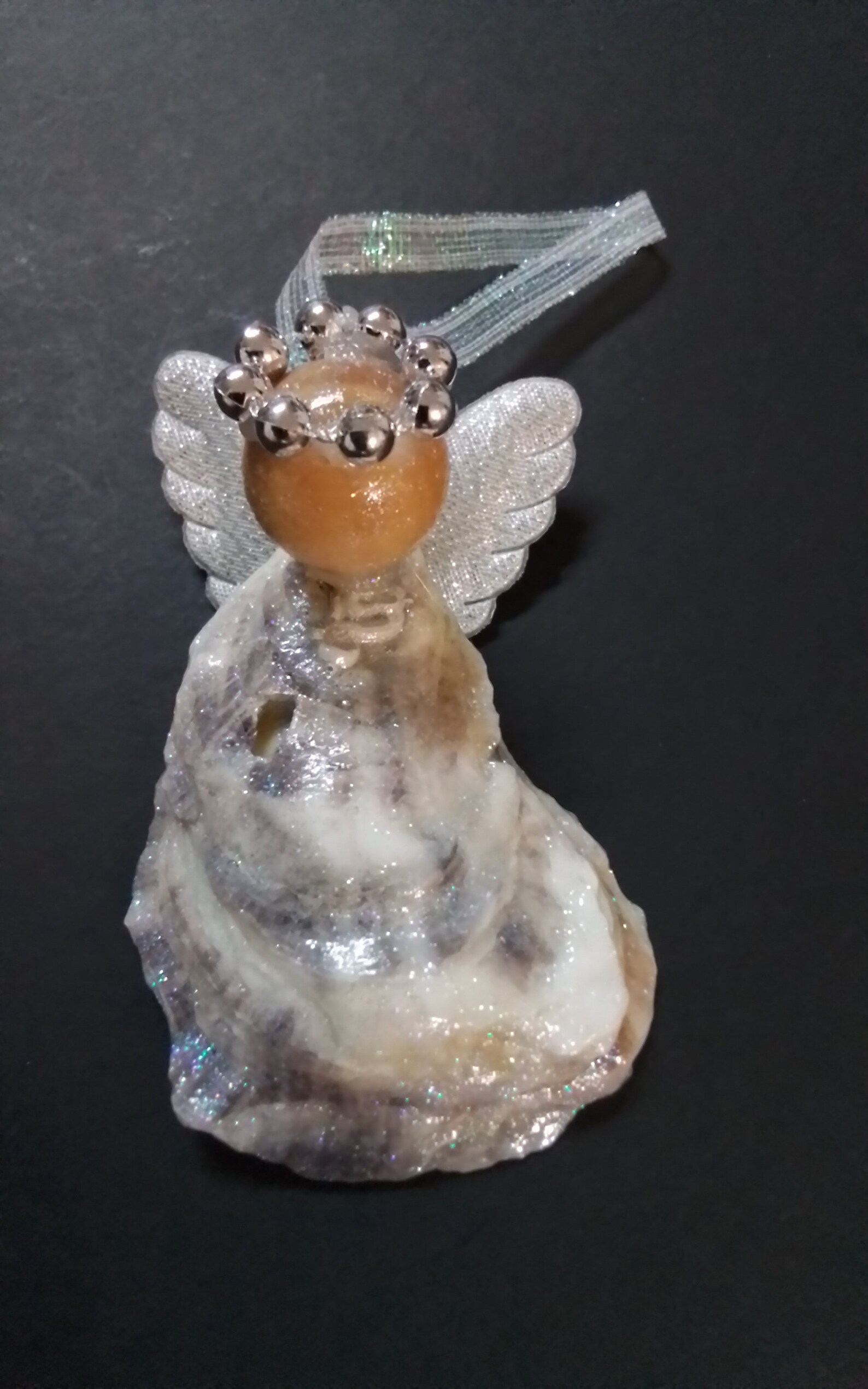 Iridescent Oyster Shell Angel Christmas Tree Ornament Angel - Etsy