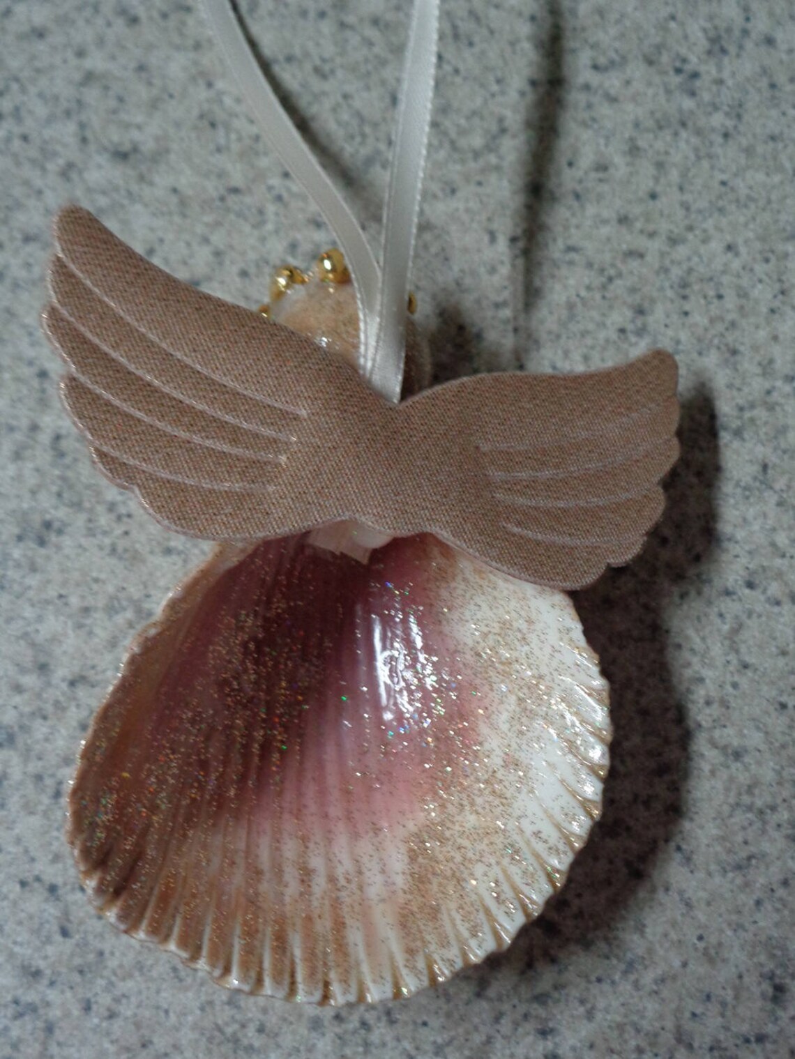 Large Iridescent Heart Cockle Shell Angel Christmas Tree | Etsy