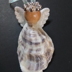Iridescent Oyster Shell Angel Christmas Tree Ornament - Angel Tree ...
