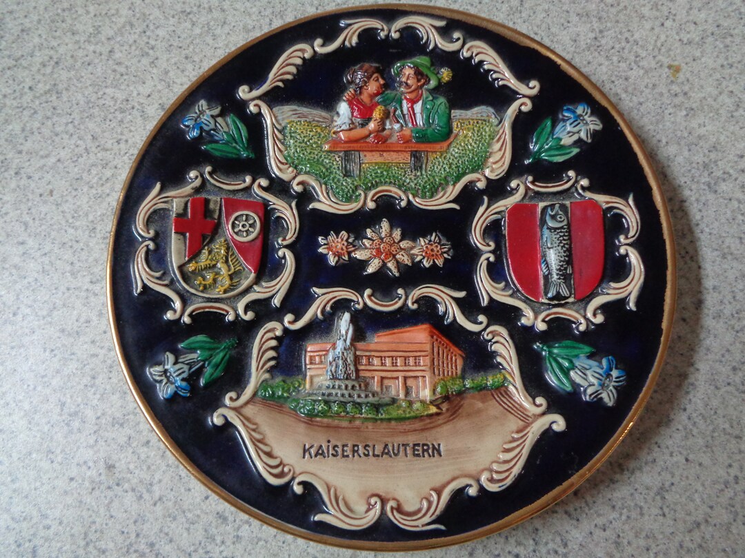 Vintage Ceramic German Decorative Plate - Etsy