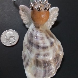 Iridescent Oyster Shell Angel Christmas Tree Ornament - Angel Tree ...